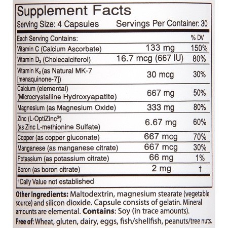 Highly Absorbable Calcium Supplement - Promotes Bone Density