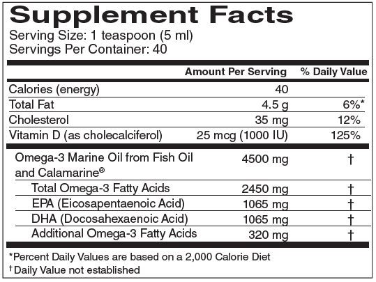 CardioTabs Liquid Omega-3 Orange Berry Flavor