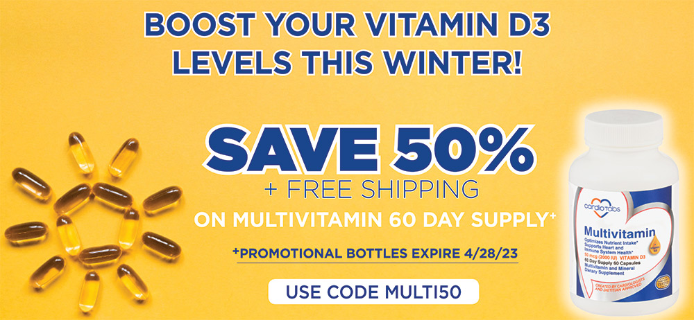 CardioTabs Omega-3, MultiVitamin, CardioTea, Red Yeast Rice, Liquid ...